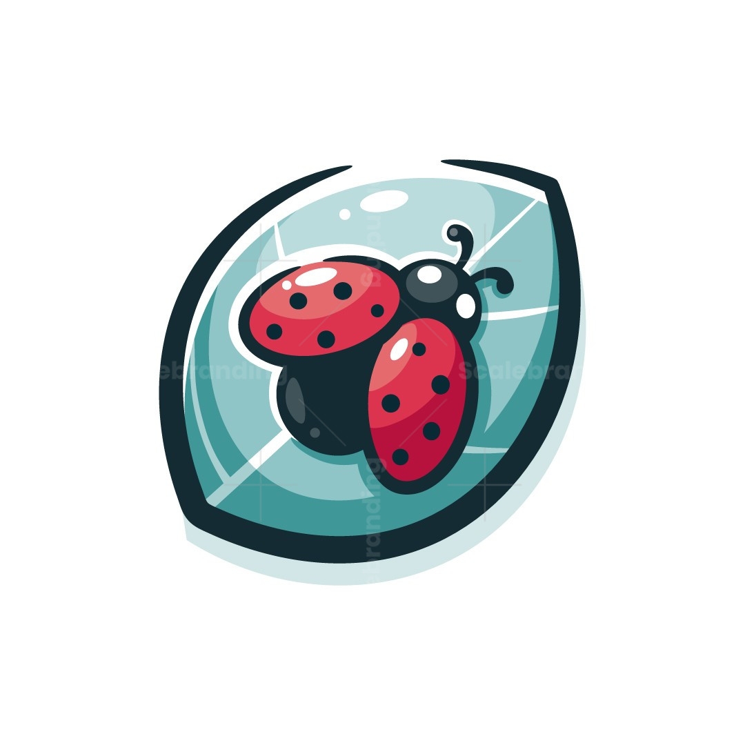 Ladybug On Leaf Logo | Scalebranding