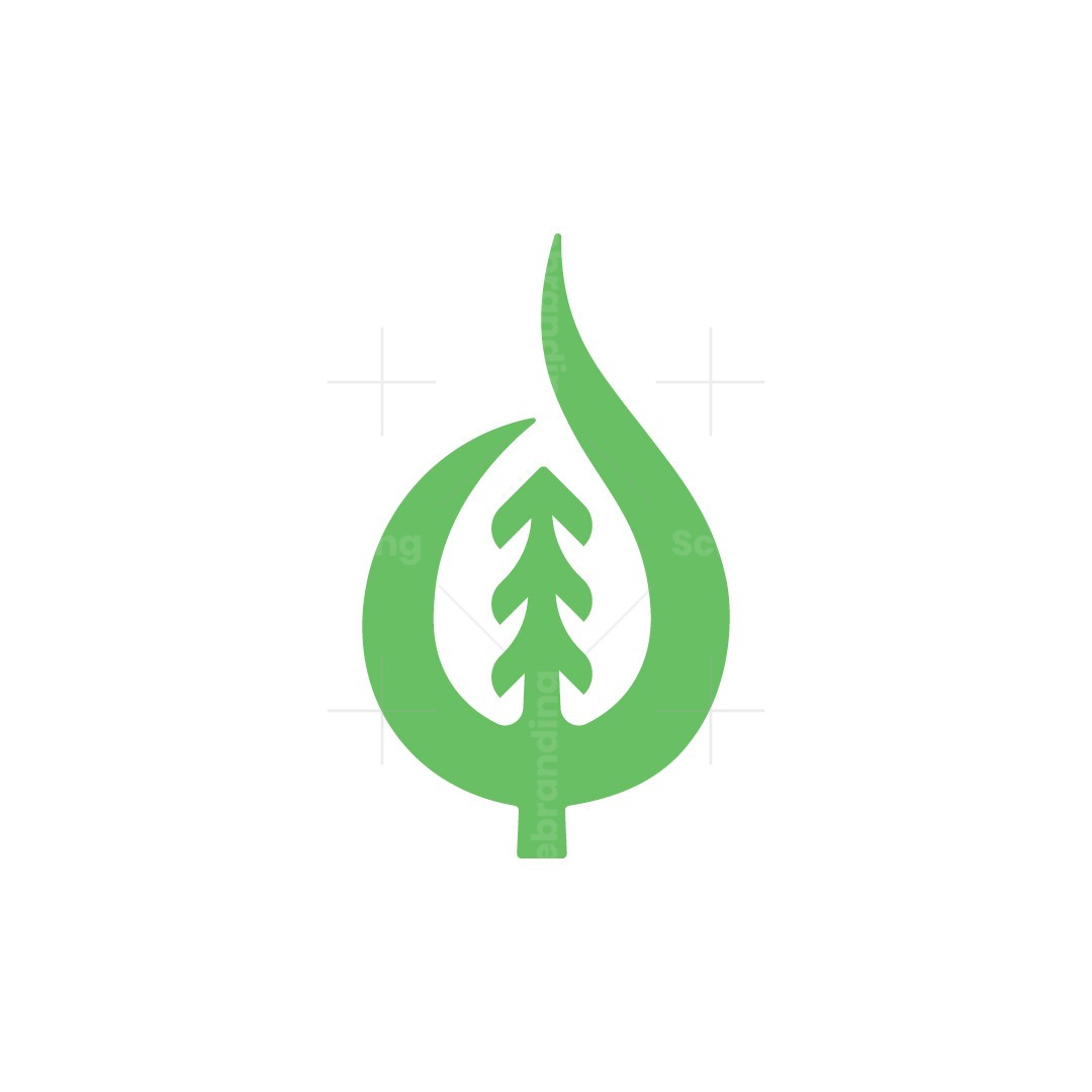 Flame Leaf Logo Blue Flame Leaf Logo Stock Vector. Illustration Of
