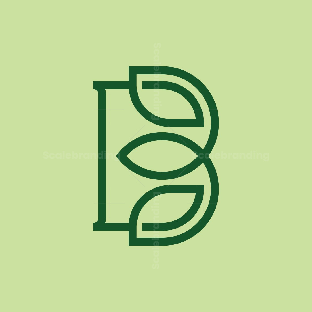 Letter B Leaf Logo Scalebranding