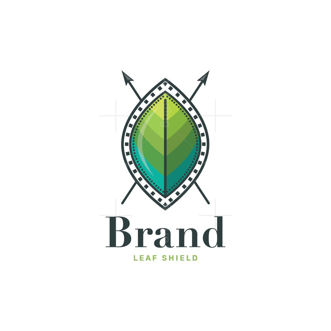 Leaf Shield Symbol Logo | Scalebranding