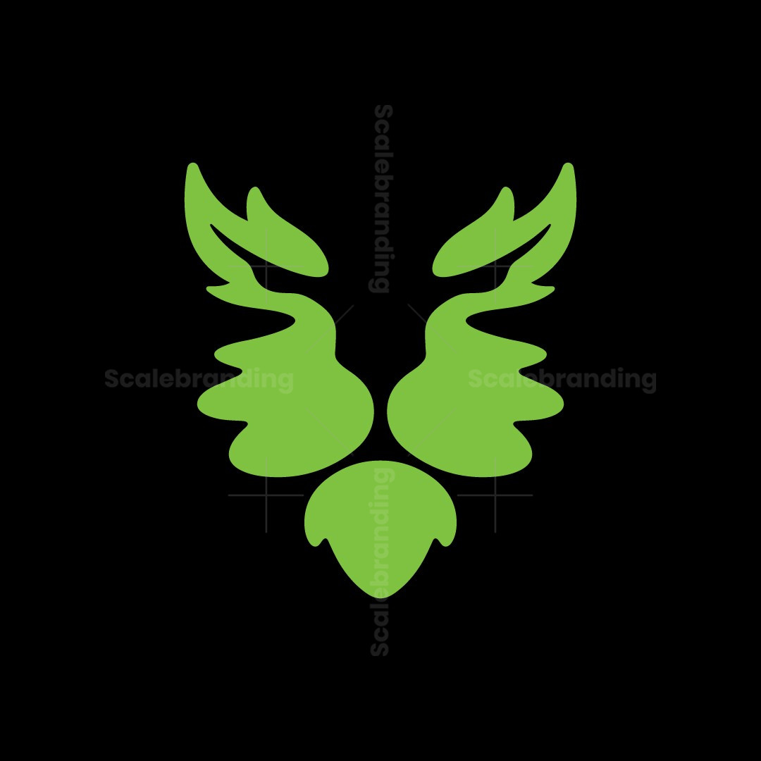 Leafy Lion Face Logo | Scalebranding