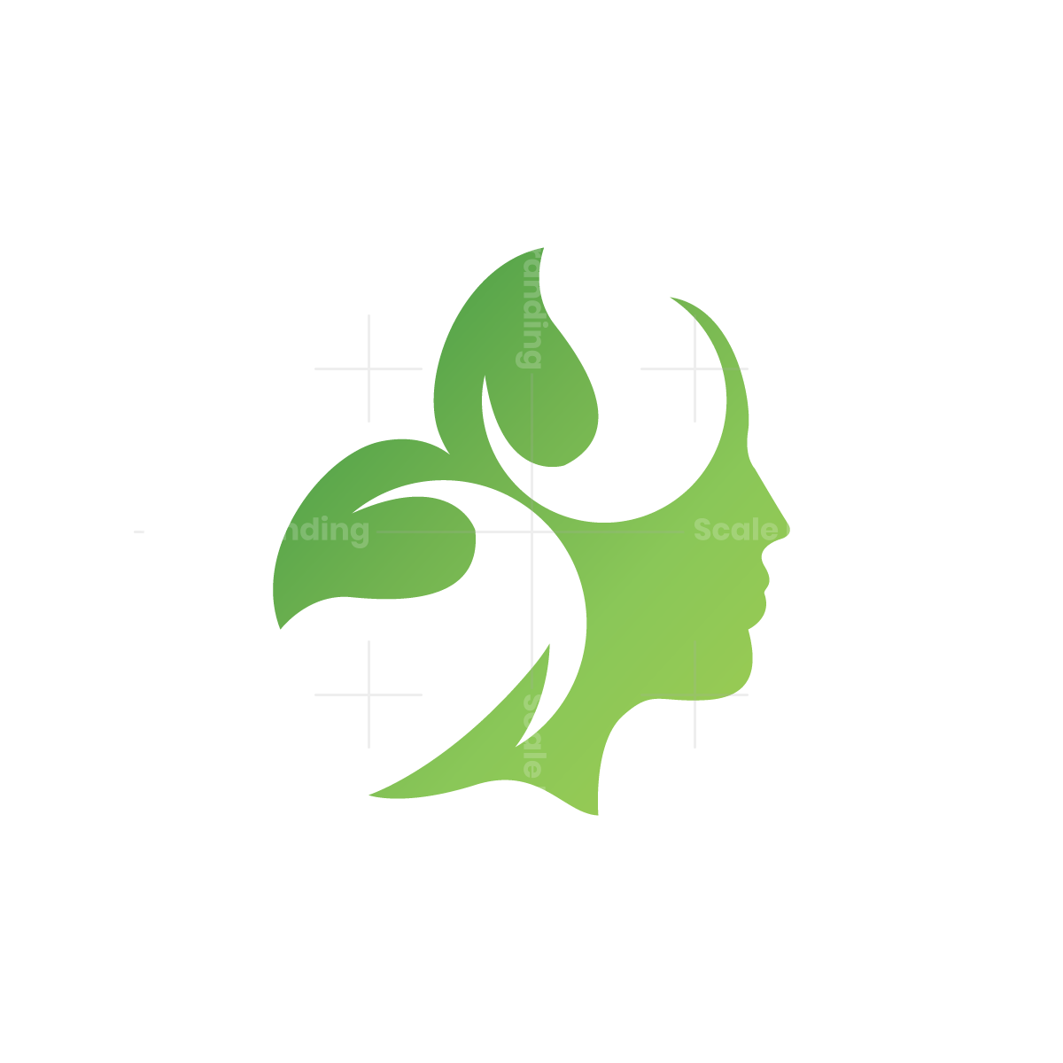 Leaves Face Logo Tree Logo Tree Woman Logo | Scalebranding