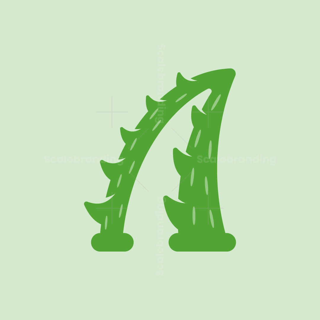 Letter A Aloe Vera Logo | Scalebranding