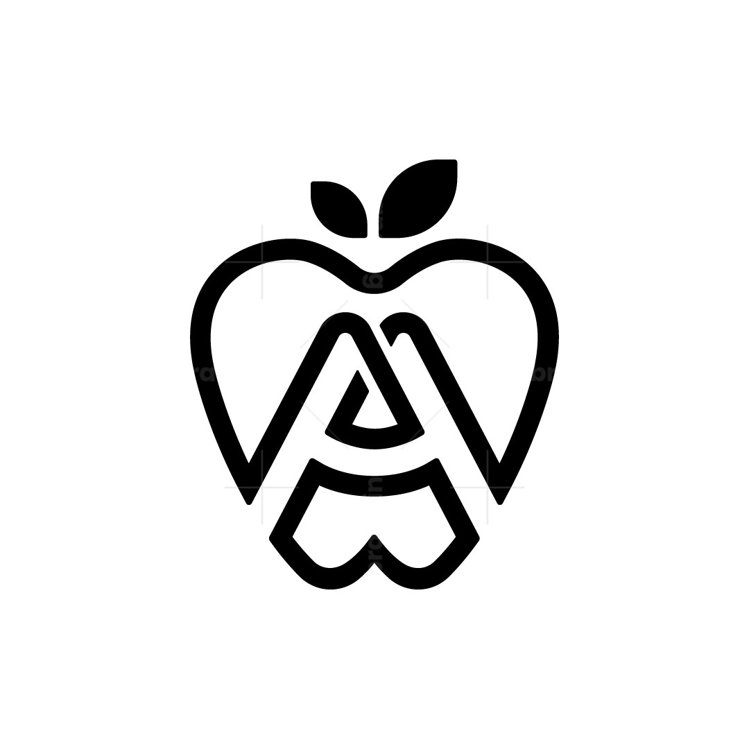 Letter A Apple Logo | Scalebranding