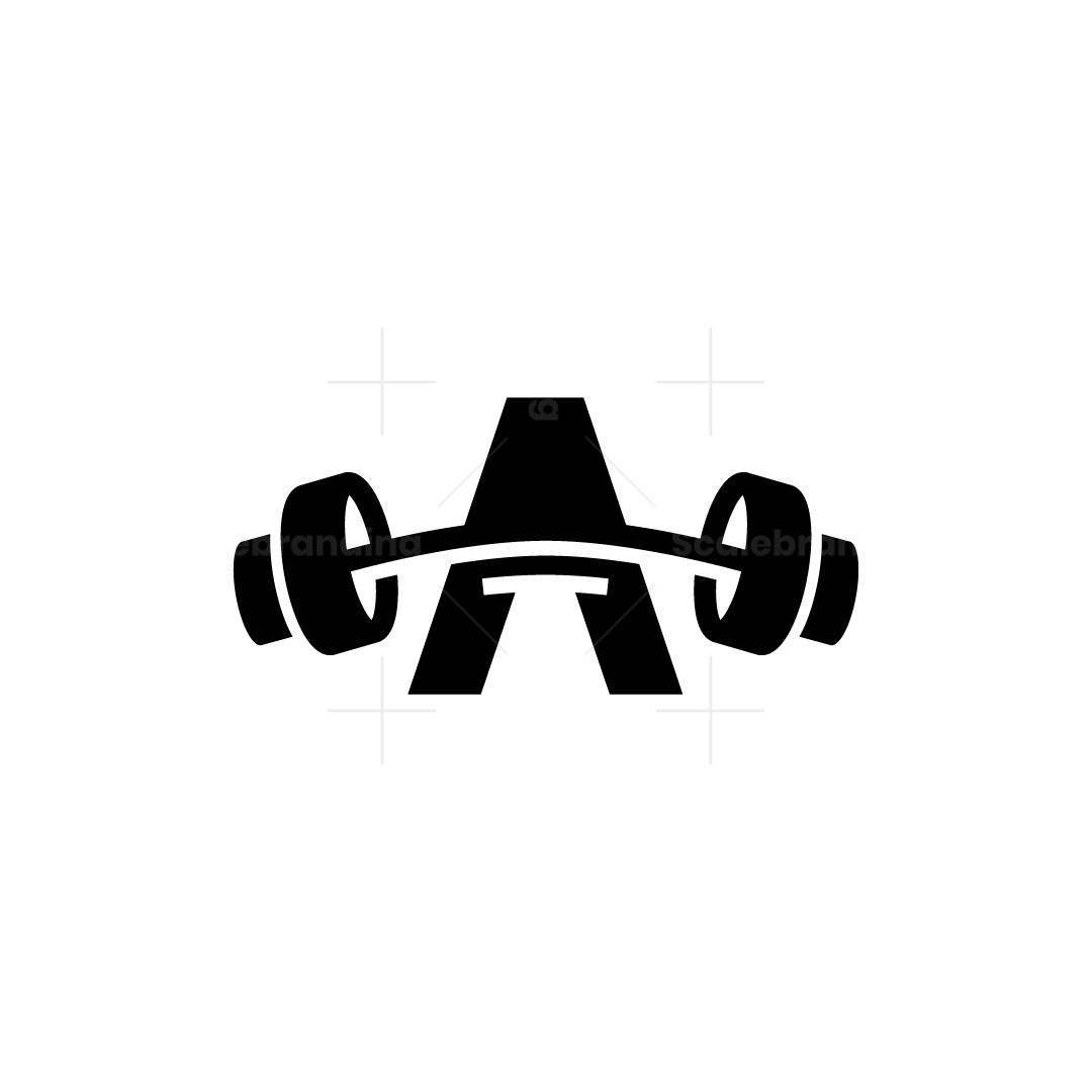 Letter A Barbell Logo | Scalebranding