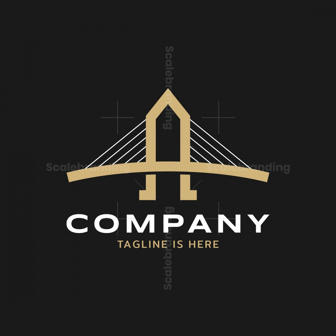 Letter A Bridge Logo | Scalebranding