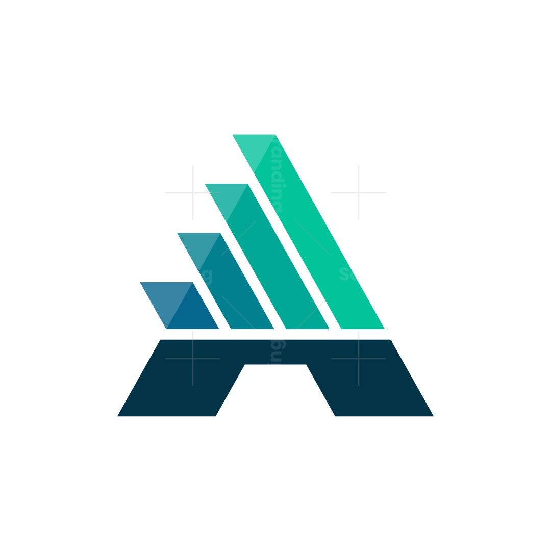 Letter A Chart Logo | Scalebranding