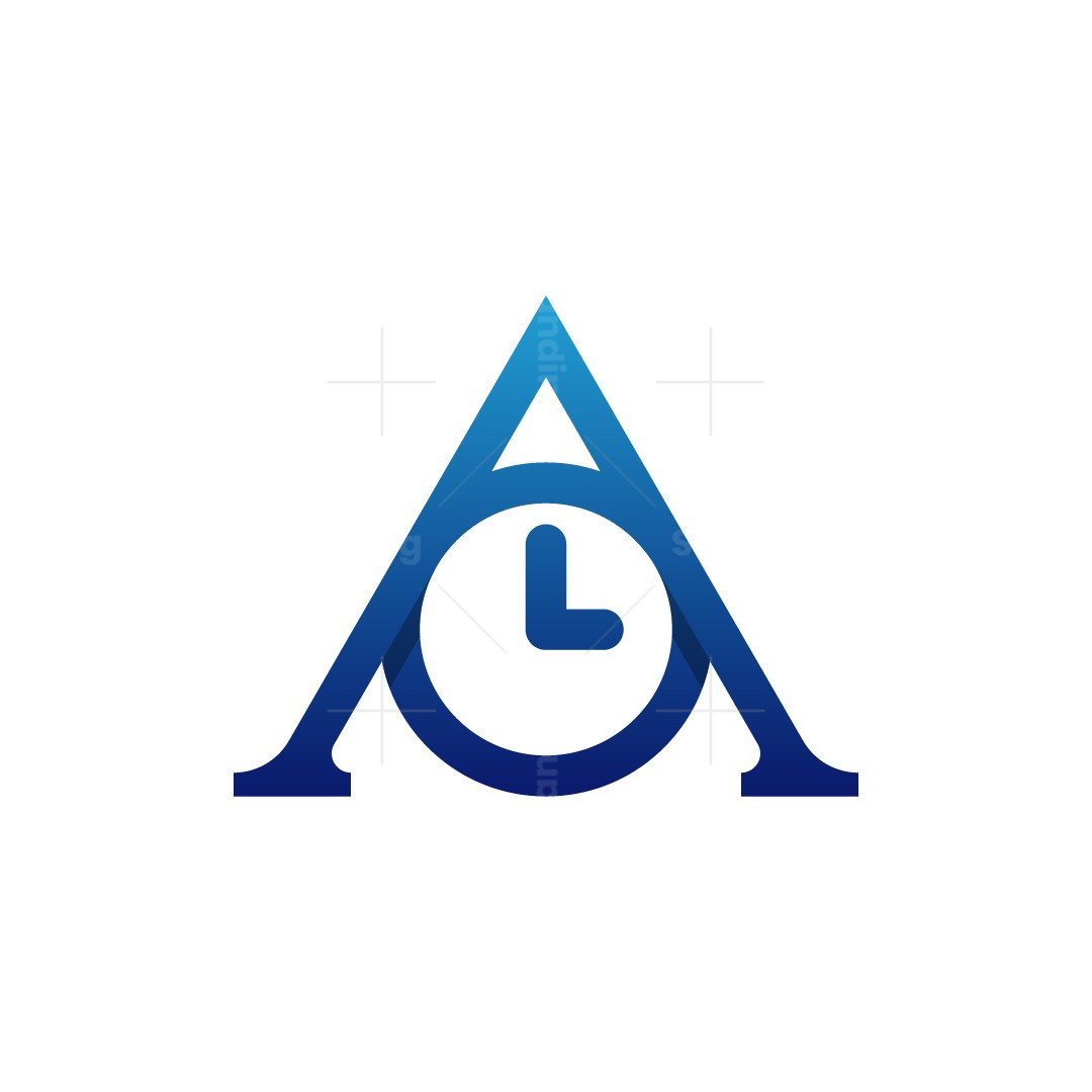 Letter A Clock Logo | Scalebranding