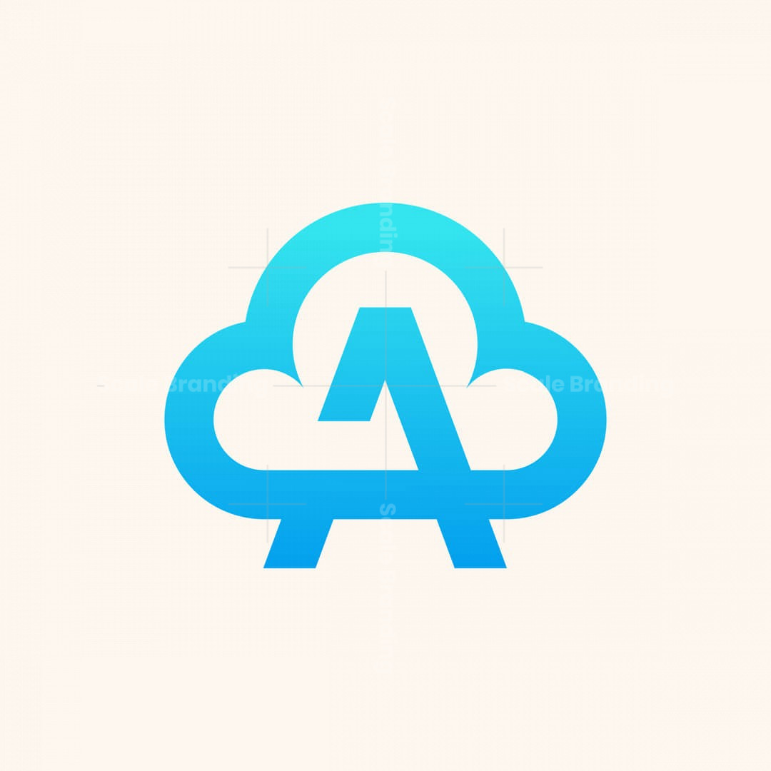 Letter A Cloud Initial Logo | Scalebranding