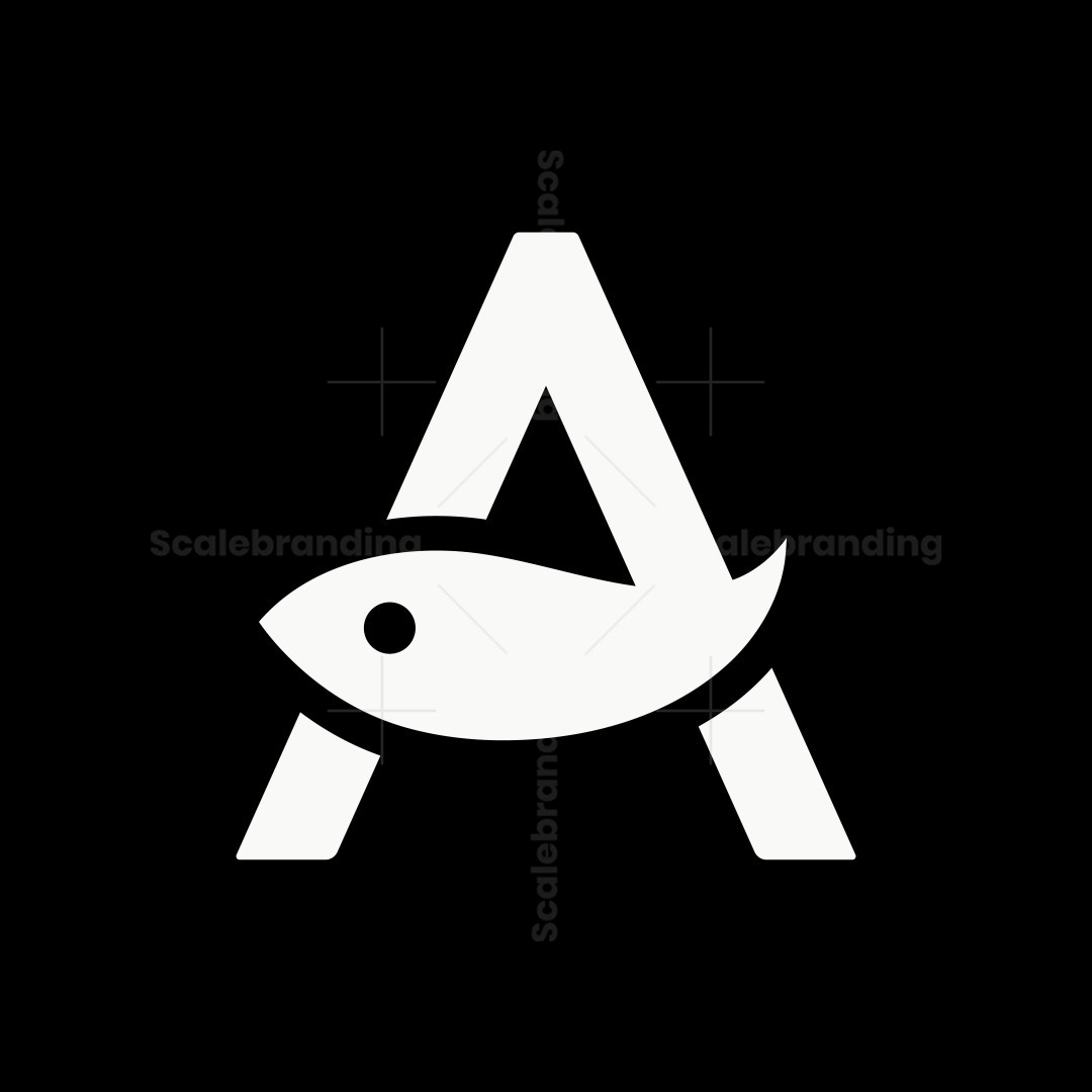 Letter A Fish Logo | Scalebranding