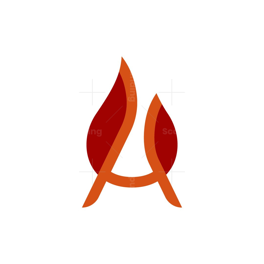 Letter A Flame Logo | Scalebranding