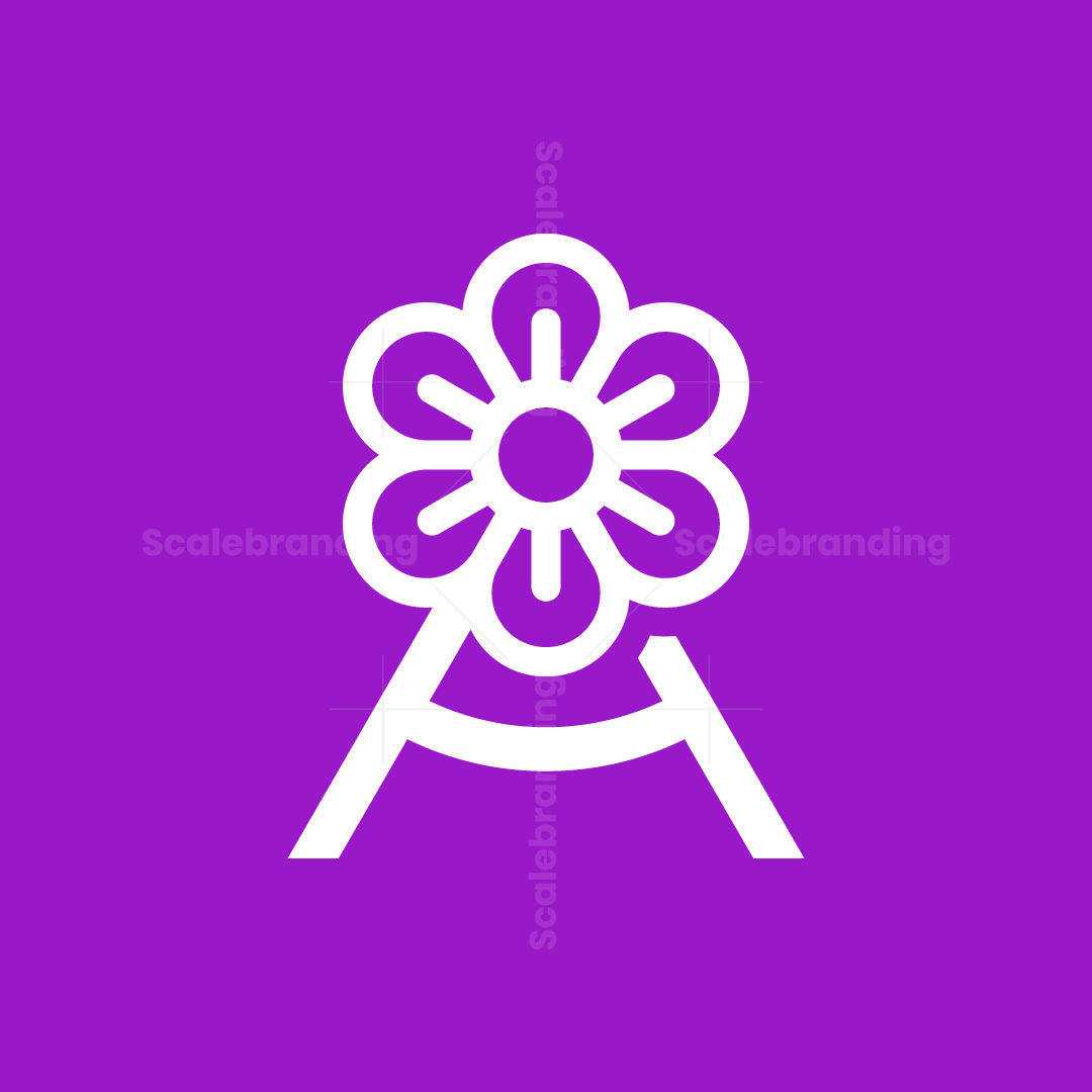 Letter A Flower Modern Logo | Scalebranding
