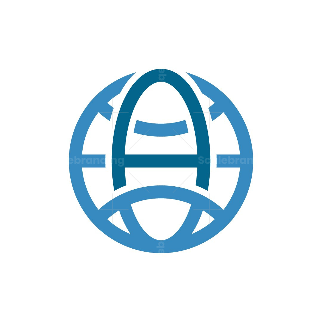 Letter A Globe Modern Logo | Scalebranding