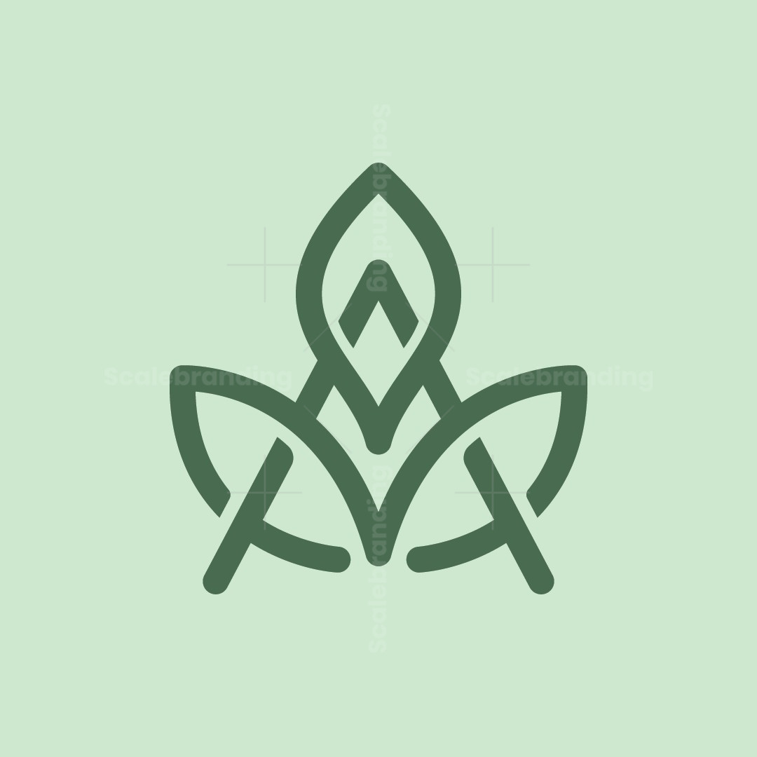 Letter A Leaf Logo | Scalebranding