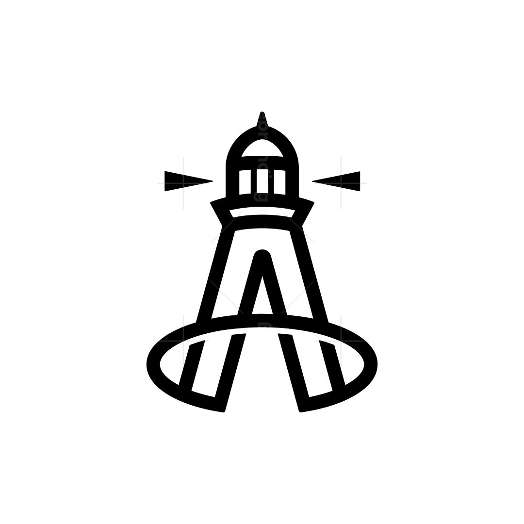 Letter A Lighthouse Logo | Scalebranding