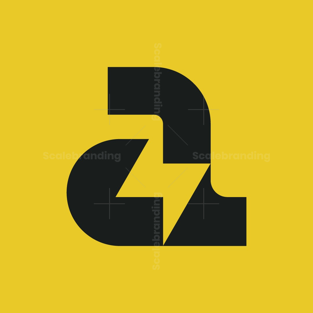 Letter A Lightning Logo | Scalebranding