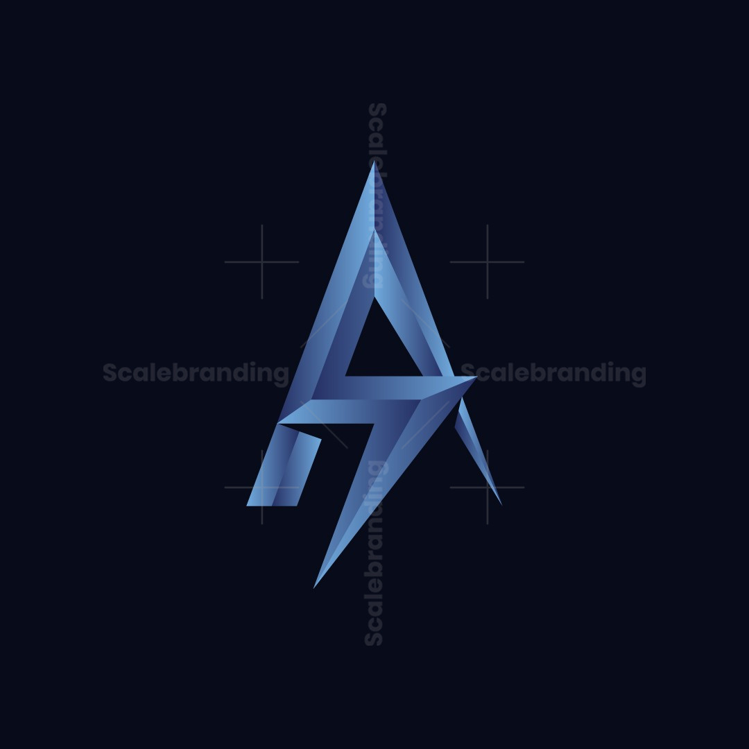 Letter A Lightning Logo | Scalebranding