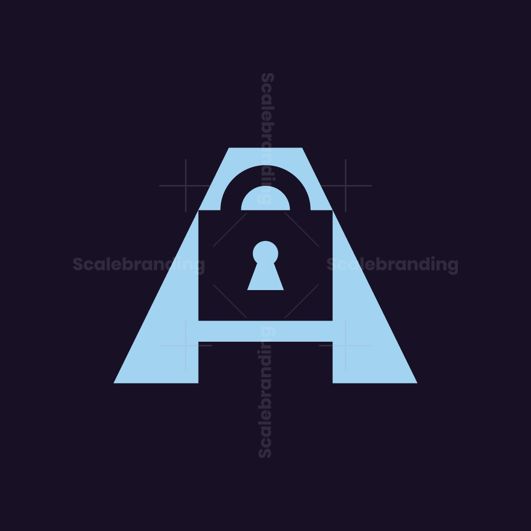 Letter A Padlock Logo | Scalebranding