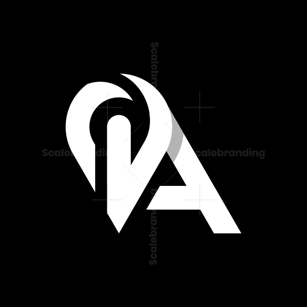 Letter A Pin Location Logo | Scalebranding