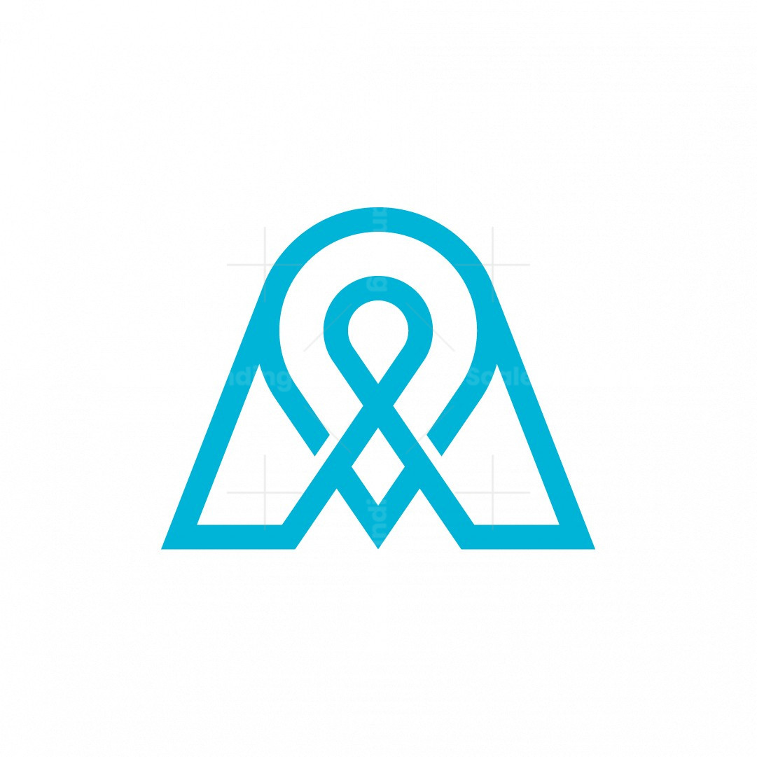 Letter A Pin Logo | Scalebranding