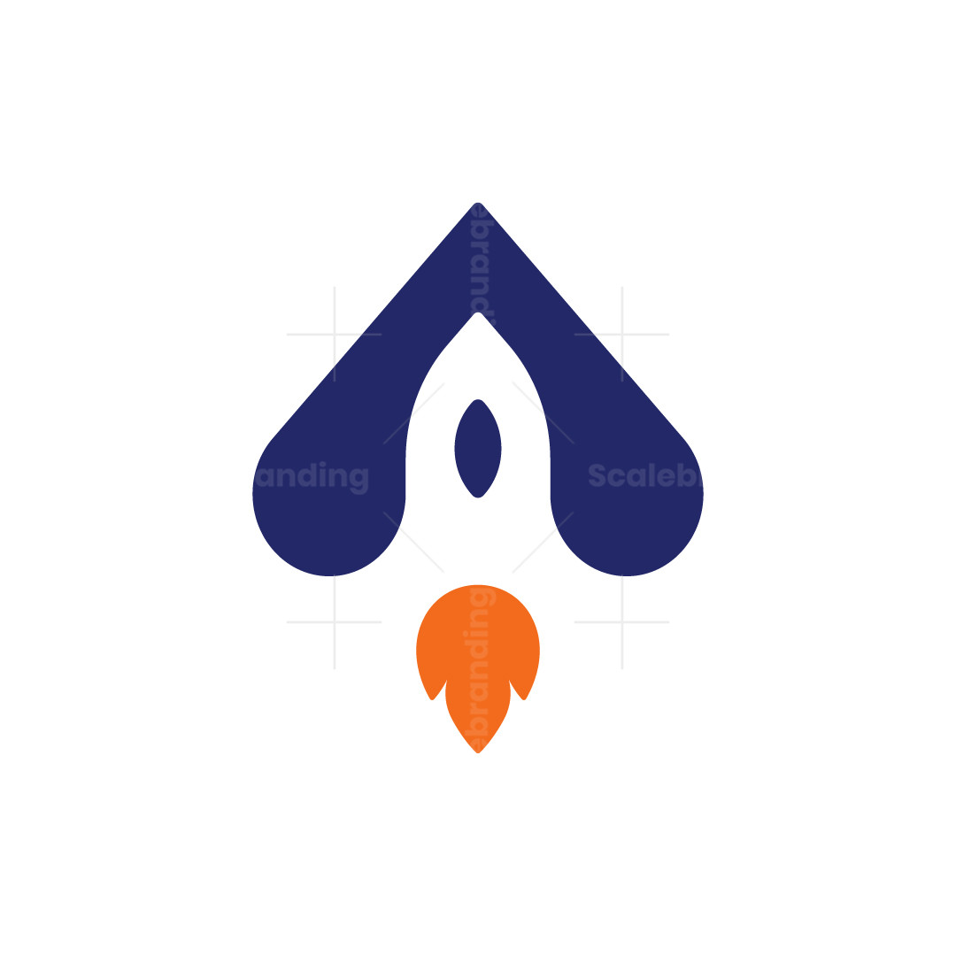 Letter A Rocket Logo | Scalebranding