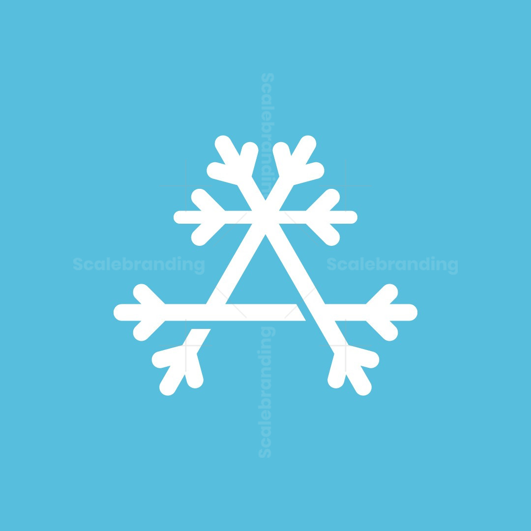 Letter A Snowflake Modern Logo | Scalebranding