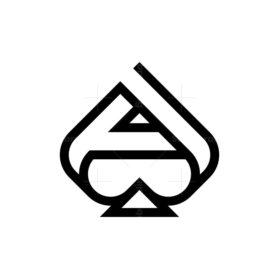 Letter A Spade Logo | Scalebranding