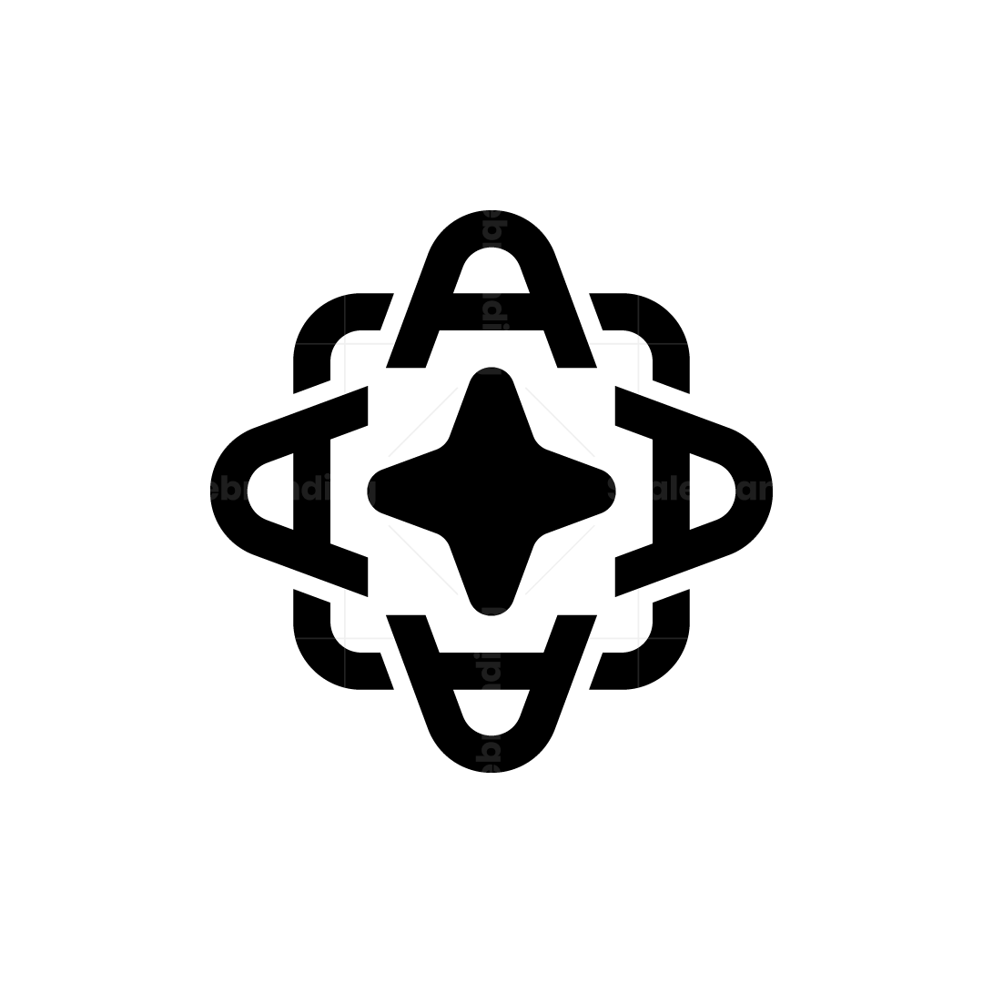 Letter A or AAAA Square Star Logo | Scalebranding