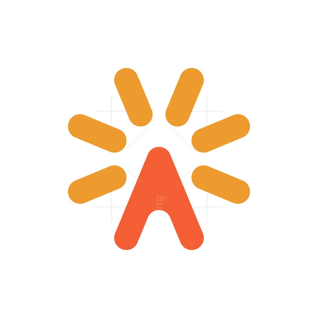 Letter A Sun Logo | Scalebranding