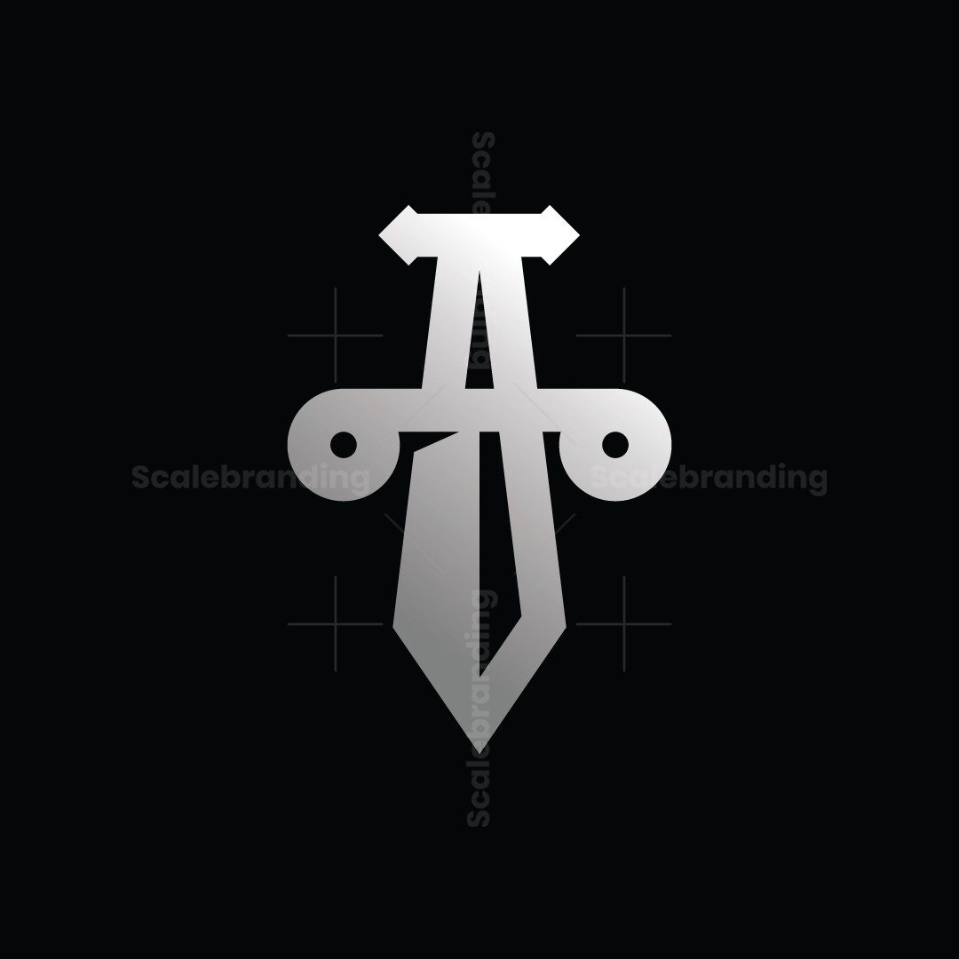 Letter A Sword Logo | Scalebranding