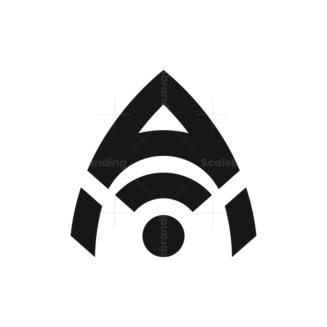 Letter A Wifi Logo | Scalebranding