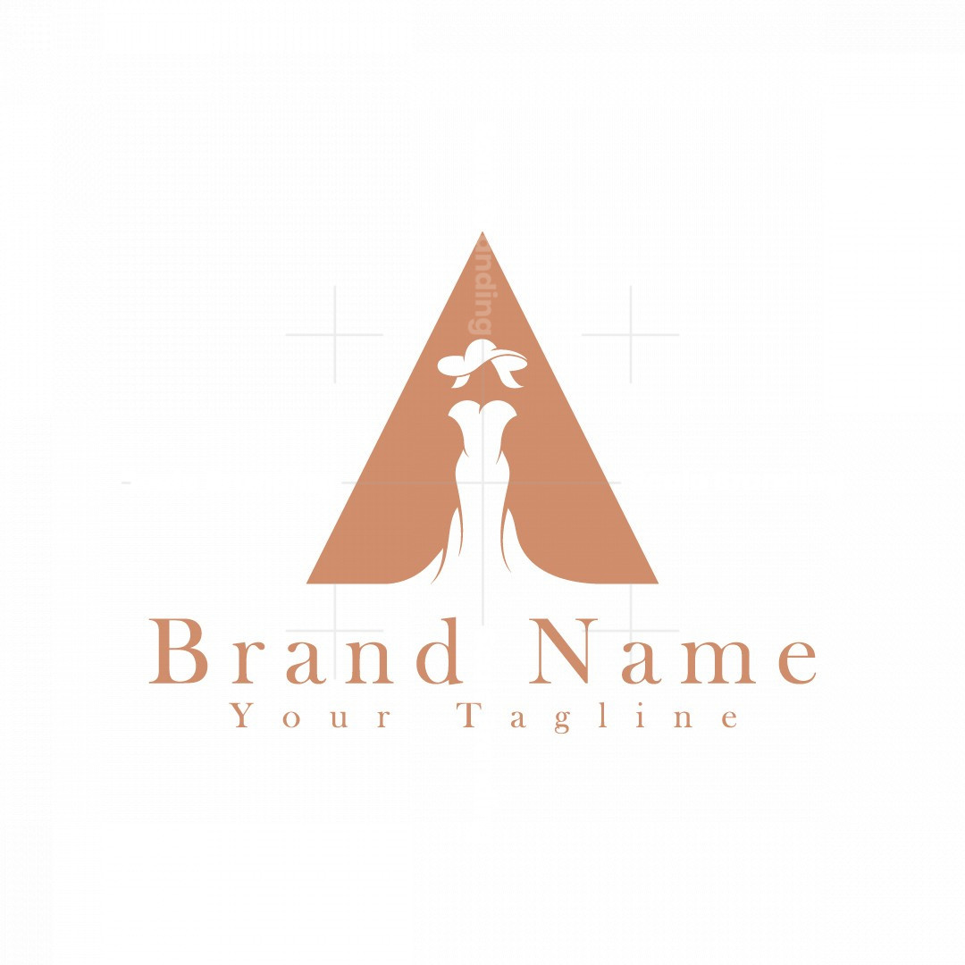 Letter A Women Dress Logo | Scalebranding