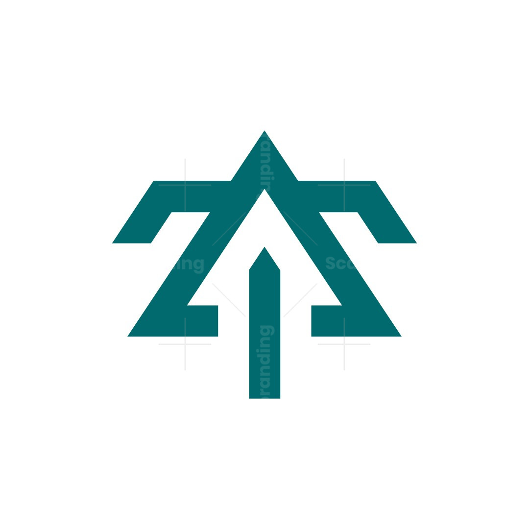 Letter AT Arrow Logo | Scalebranding