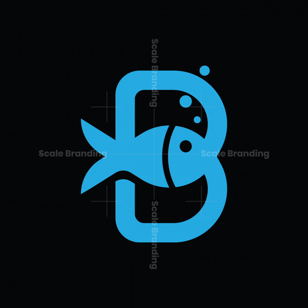 Letter B Fish Logo | Scalebranding