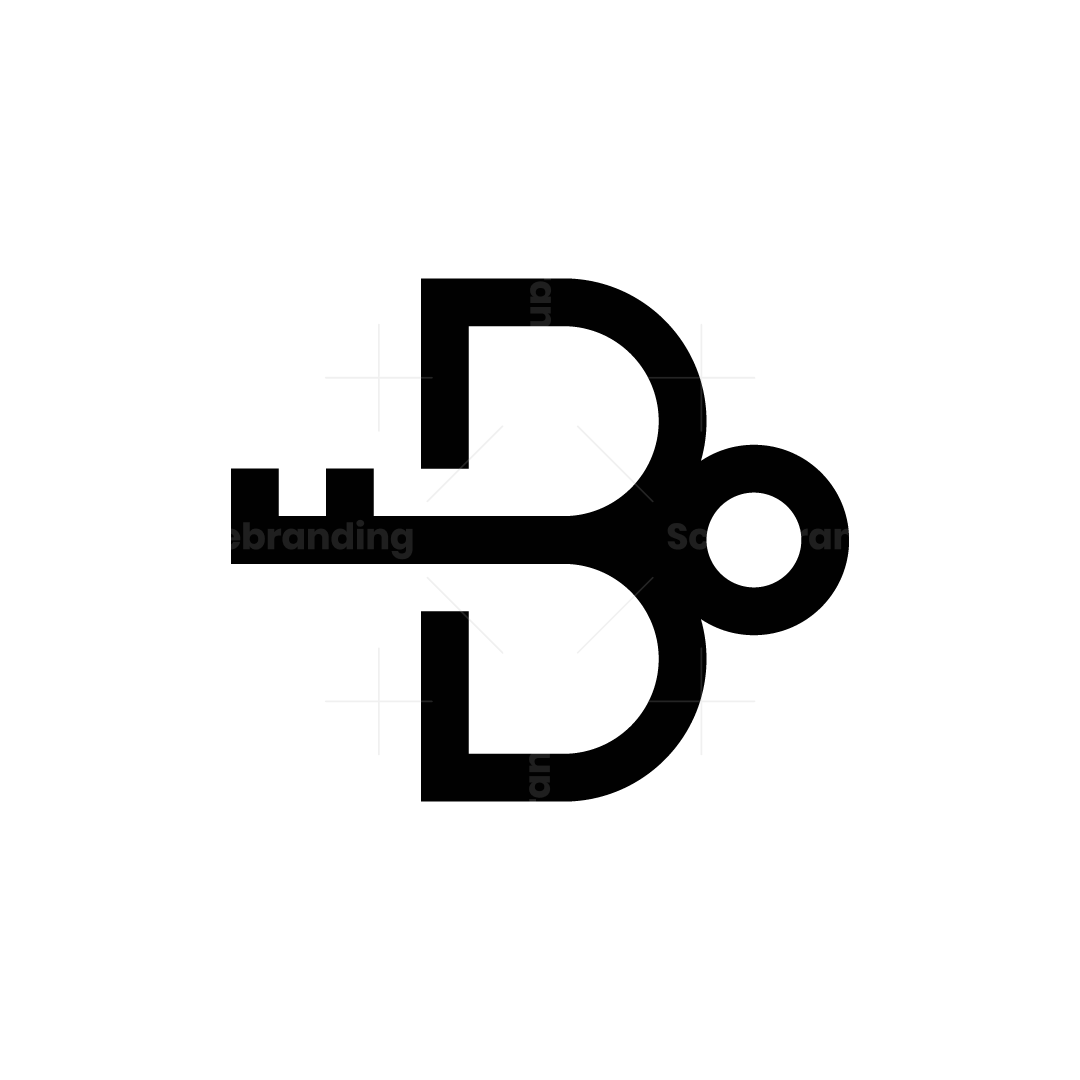 Letter B Key Simple Logo | Scalebranding