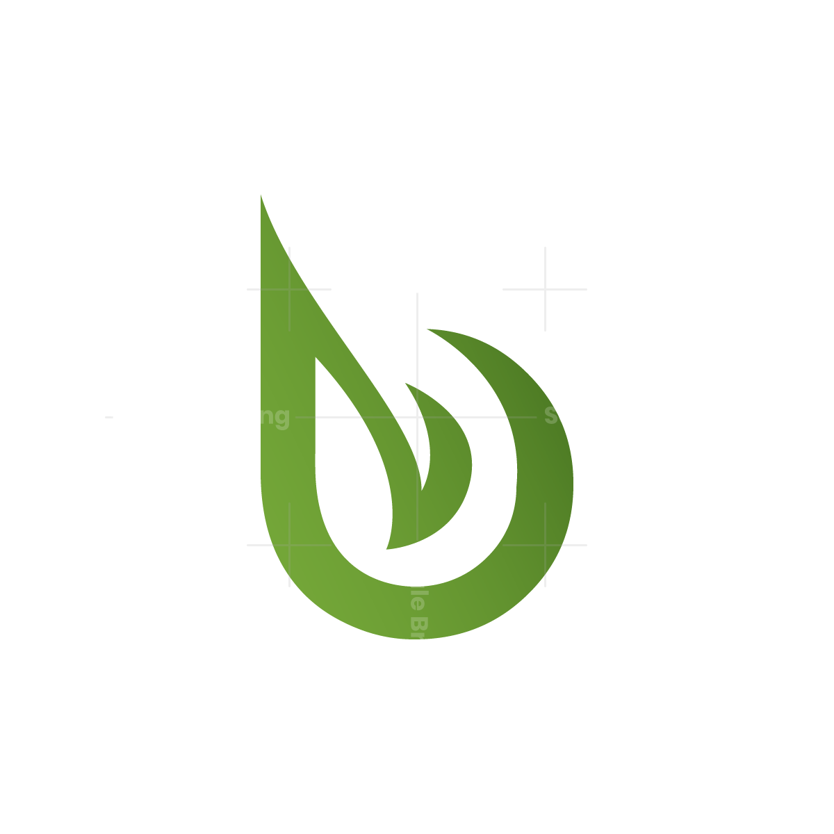 Letter b Leaf Logo Leaf Letter b Logo | Scalebranding