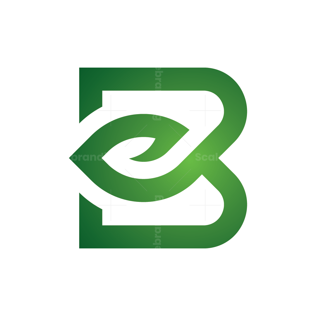 Letter B With Leaf Logo | Scalebranding