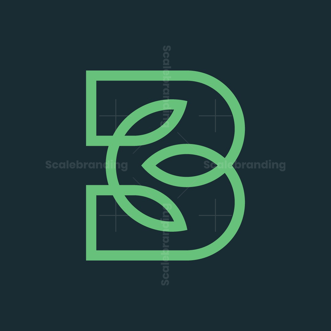 Letter B Leaf Nature Logo | Scalebranding