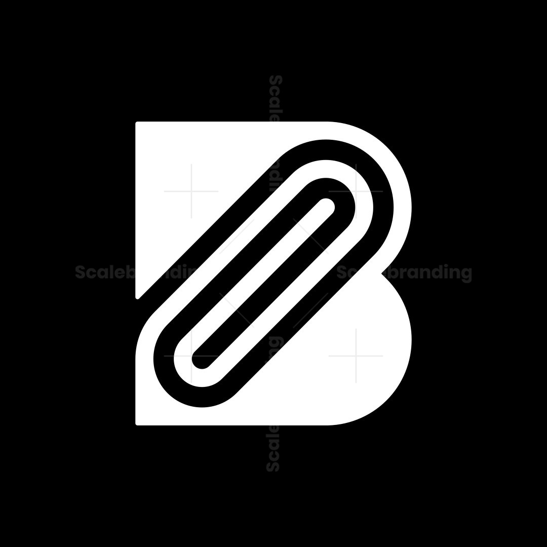 Letter B Paper Clip Logo | Scalebranding