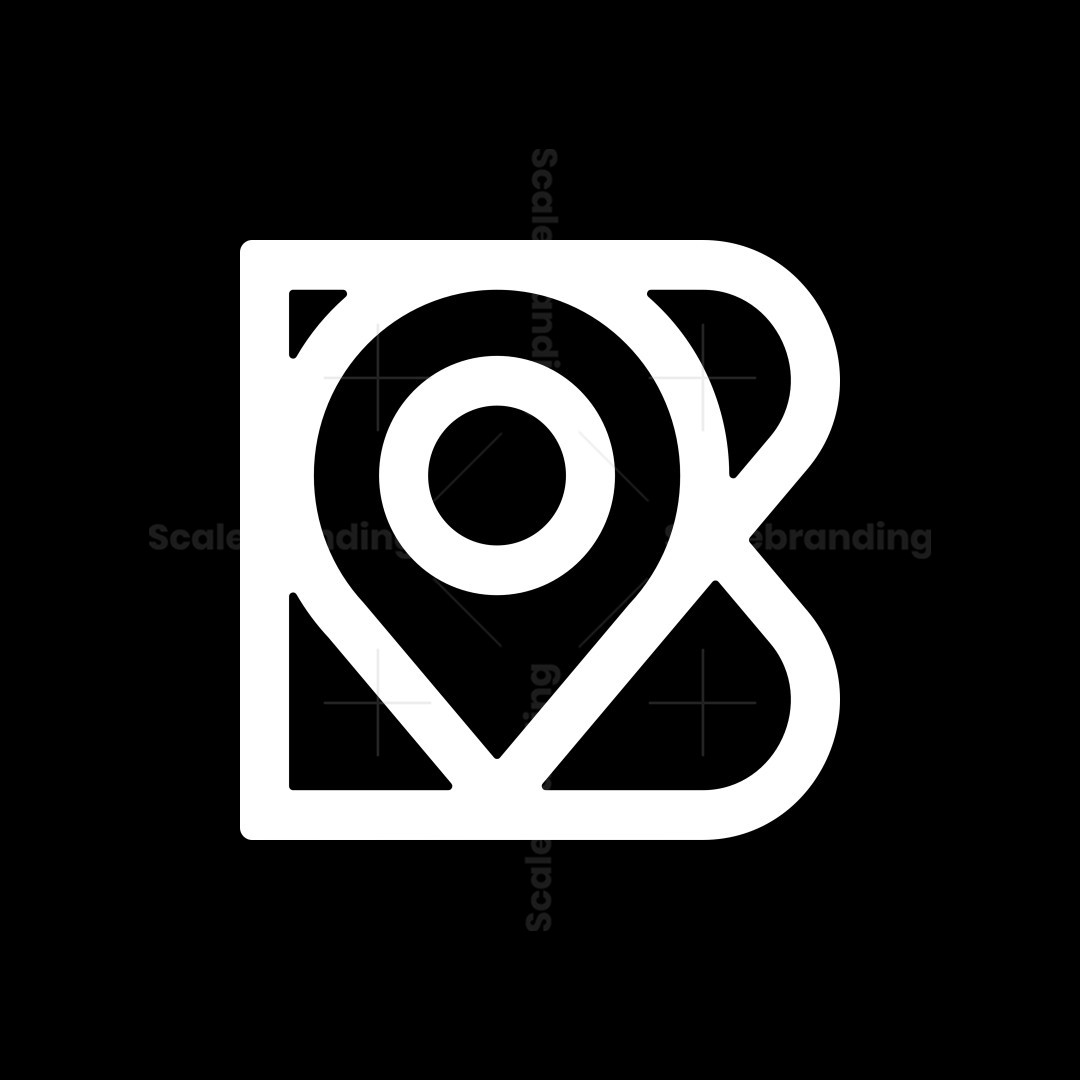 Letter B Pin Map Logo | Scalebranding