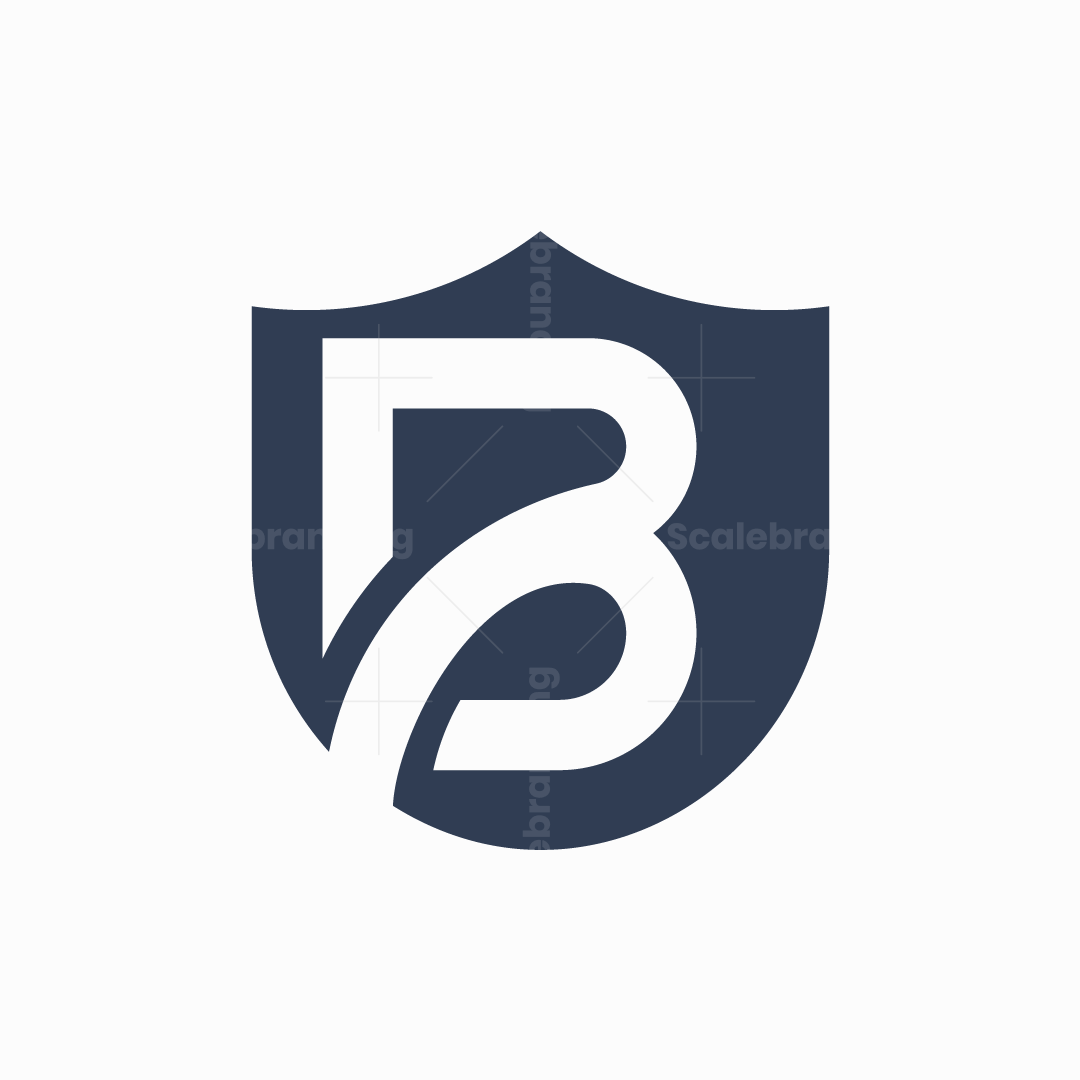 Letter B Protection Shield Logo Mark | Scalebranding
