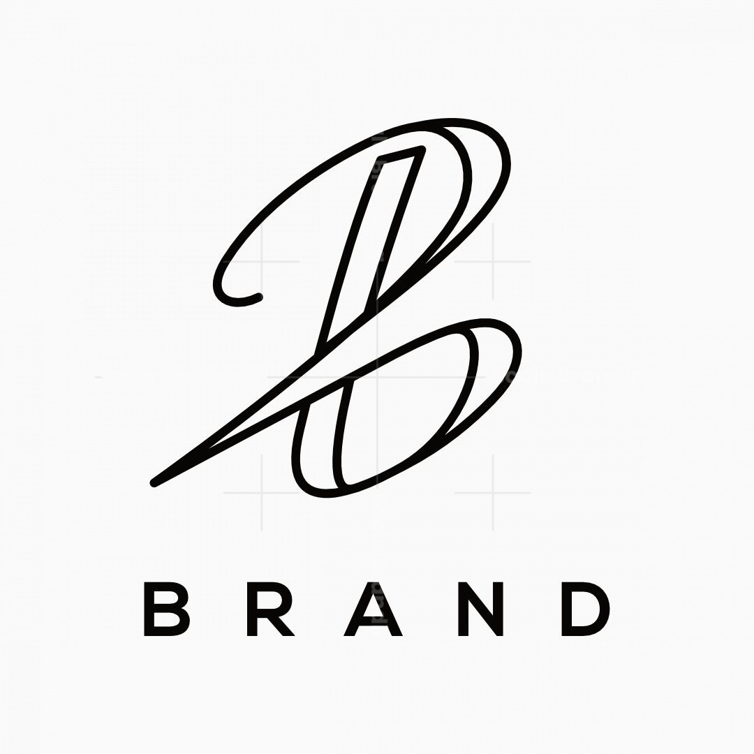 Dynamic Letter B Signature Logo | Scalebranding