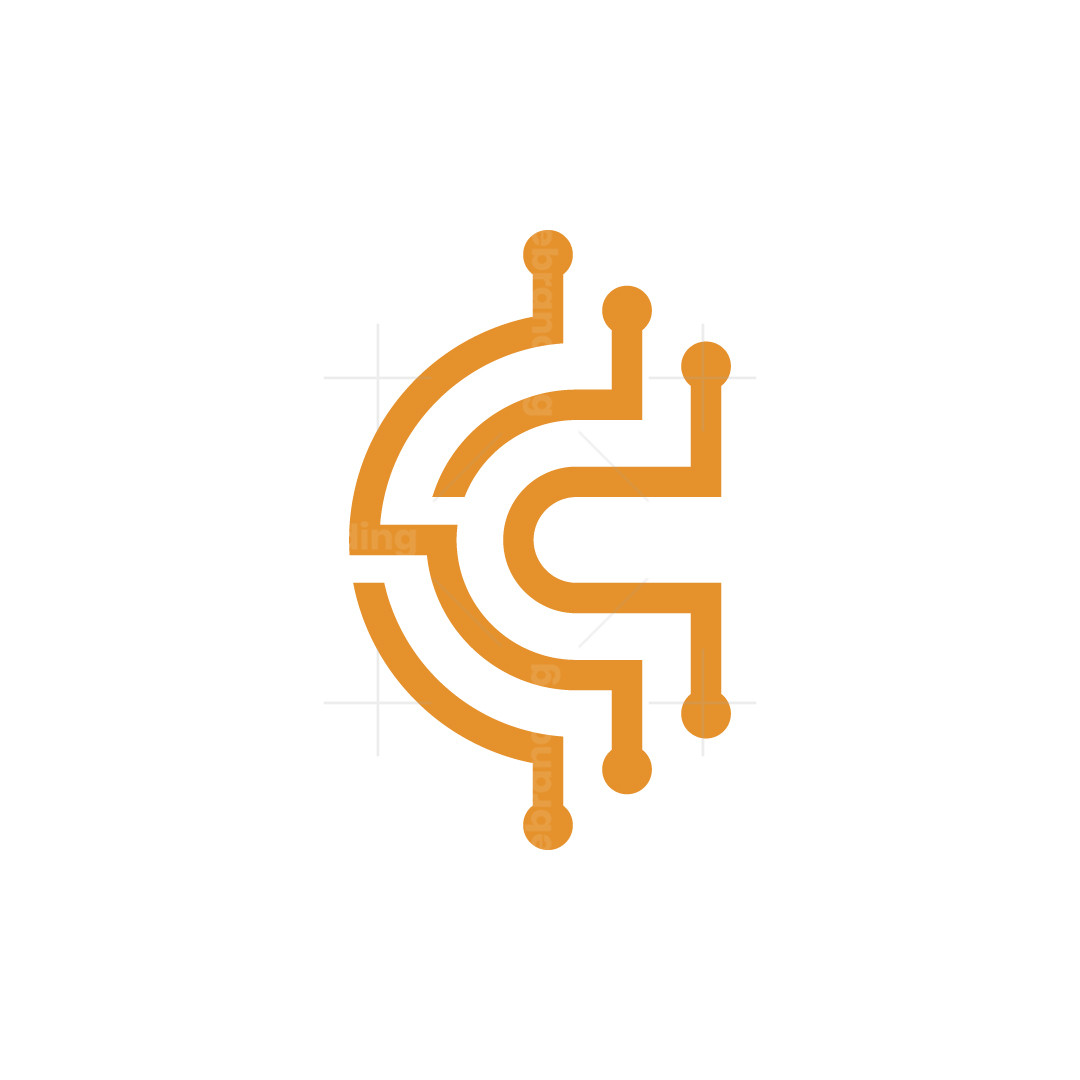 Letter C Circuit Logo | Scalebranding
