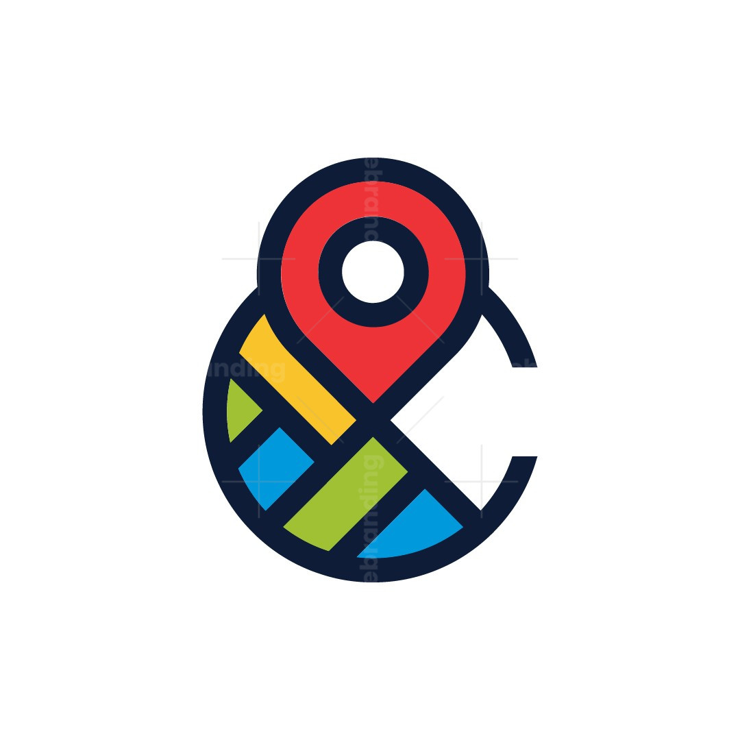 Letter C Pin Map Logo | Scalebranding