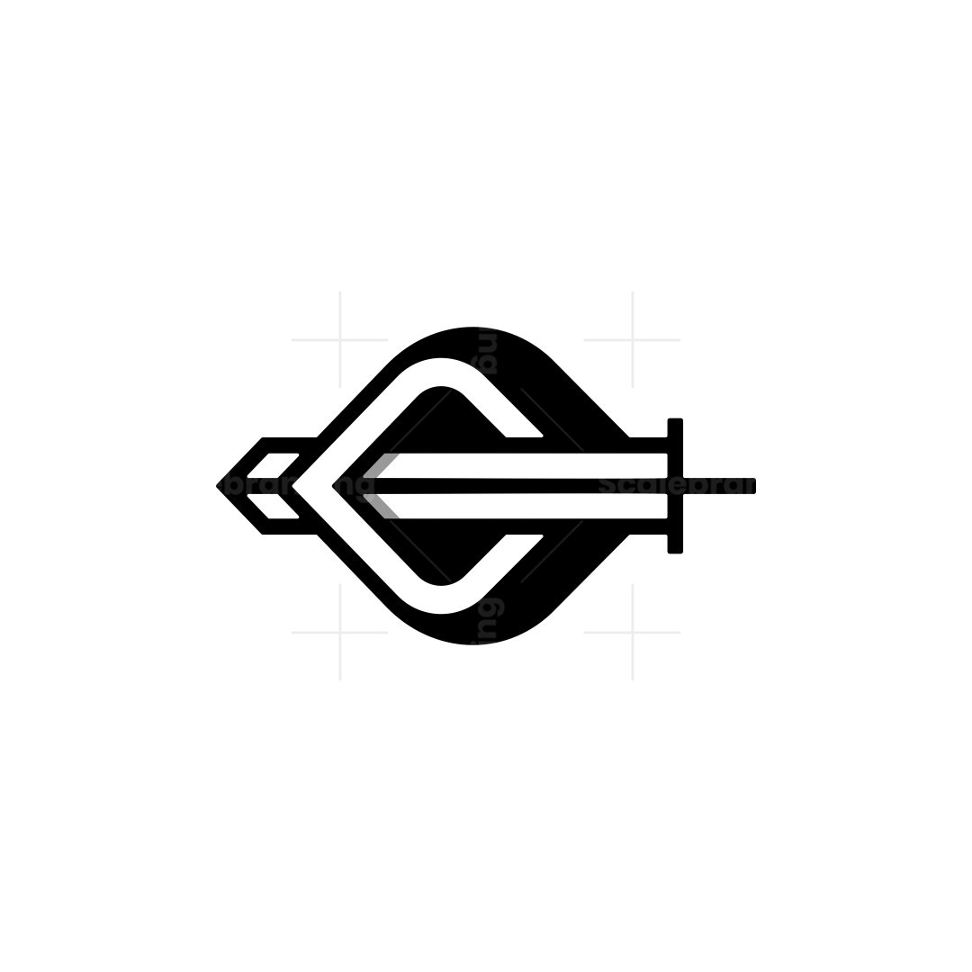 Letter C Sword Logo | Scalebranding
