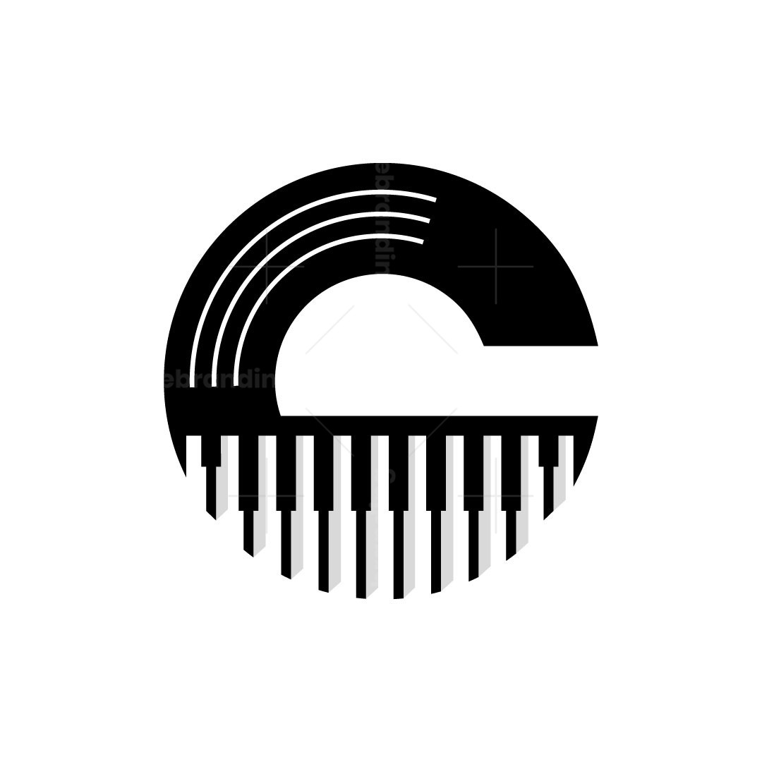 Letter C Vinyl Piano Logo | Scalebranding