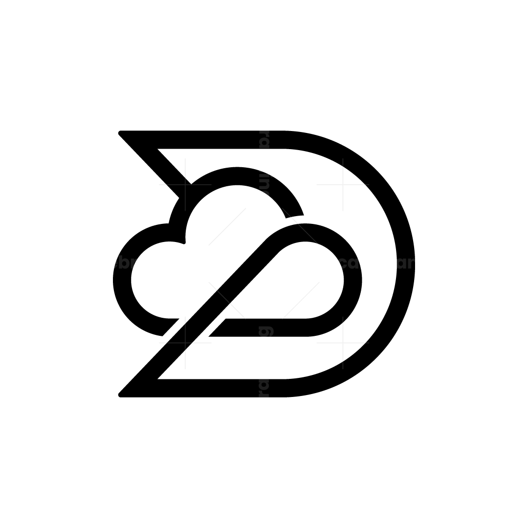 D Logo Design Black And White