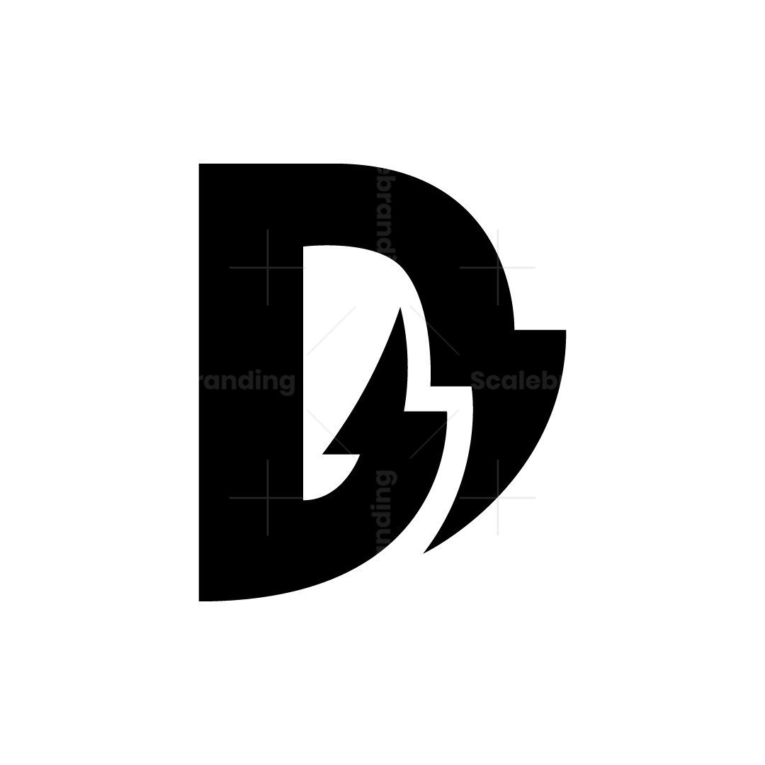 Letter D Lightning Logo | Scalebranding