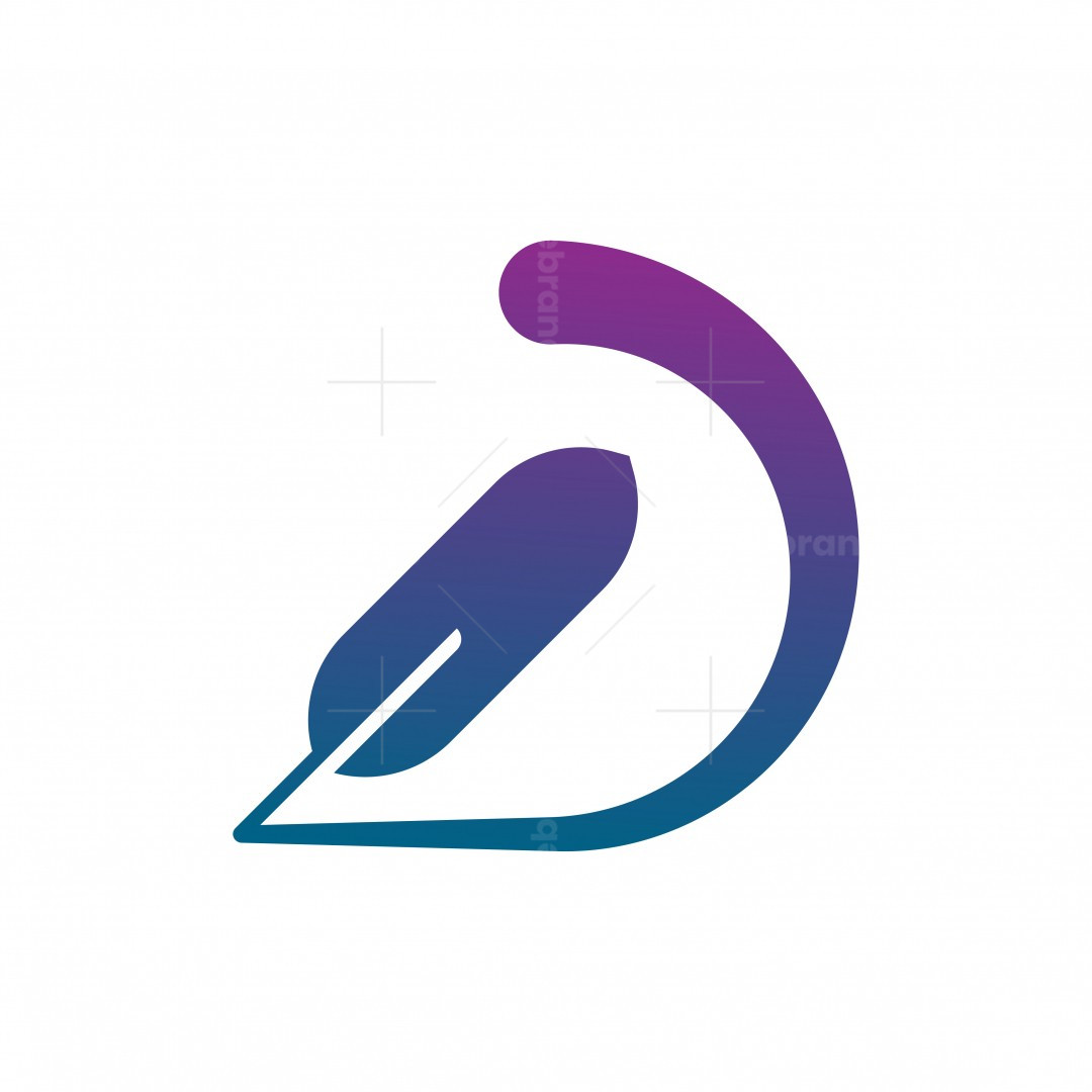 Letter D Quill Logo | Scalebranding