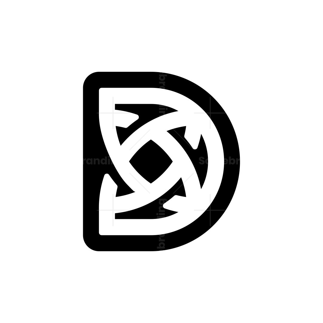 Dstar Logo Abstracte Eerste Letter D Star Logo. Goud Een Letter Met